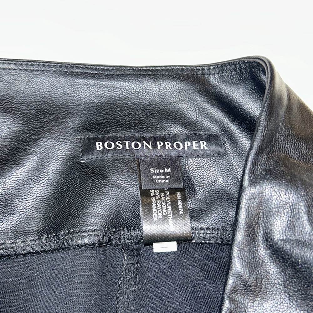 Boston Proper Faux Leather Pants - Gem